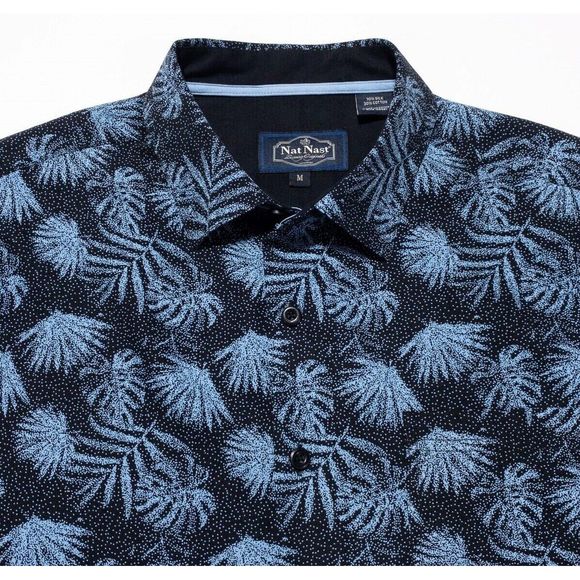 Nat Nast | Shirts | Nat Nast Silk Shirt Medium Mens Floral Palm ...